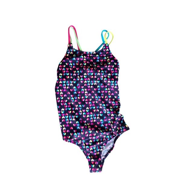 Lands' End | Swim | Girls Lands End Heart Print Onepiece Swimsuit With ...